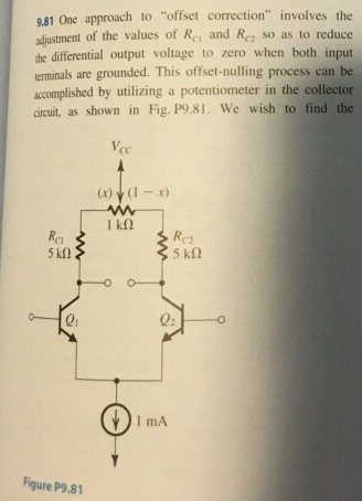 9.81 One approach to "offset correction" involves the | Chegg.com