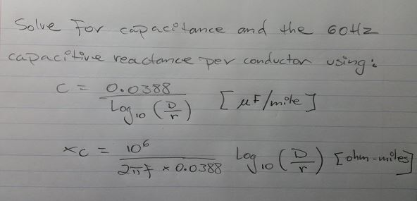 Solved spacing D 5ft length L 2 miles freq 60 Hz outside | Chegg.com