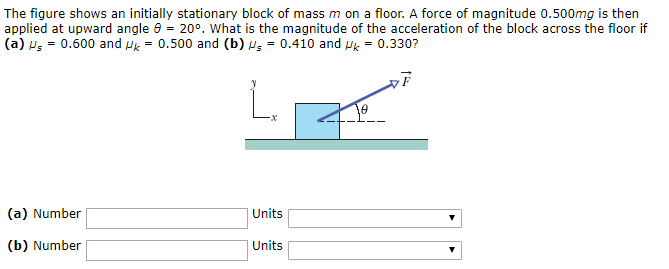 Solved The figure shows an initially stationary block of | Chegg.com