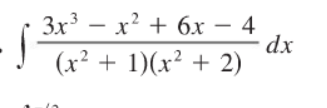 Solved 3x x2 6x 4 dx (x 1)(x 2) | Chegg.com