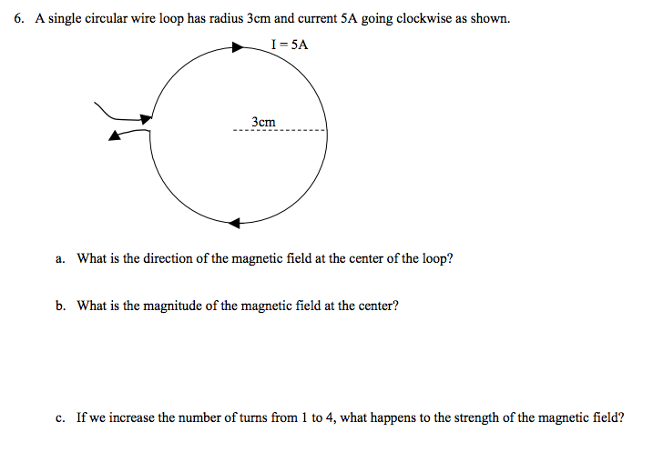 Solved A single circular wire loop has radius 3cm and | Chegg.com