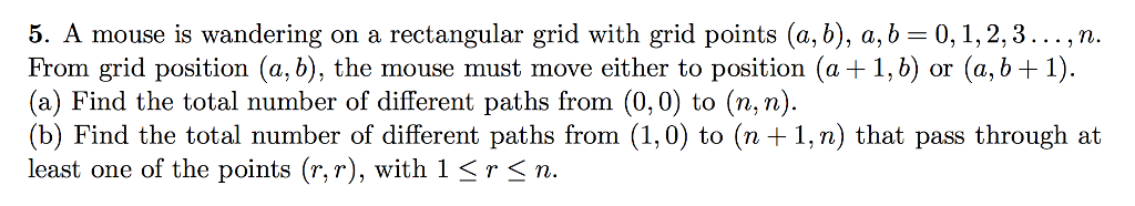 5. A mouse is wandering on a rectangular grid with | Chegg.com