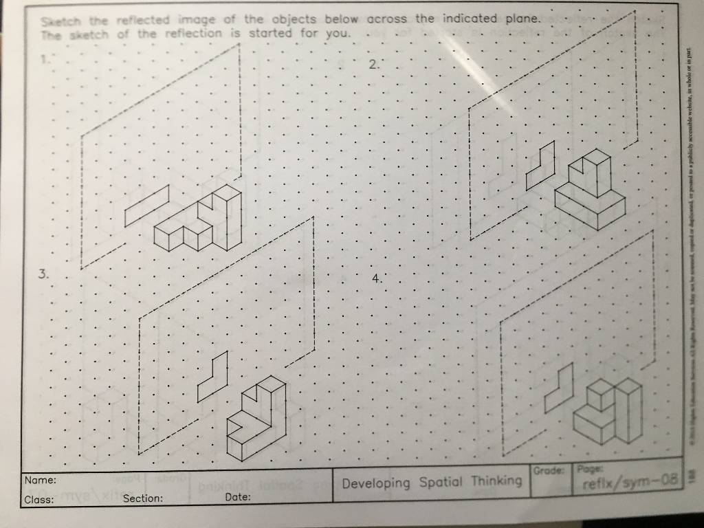Solved Sketch the reflected image of the objects below | Chegg.com