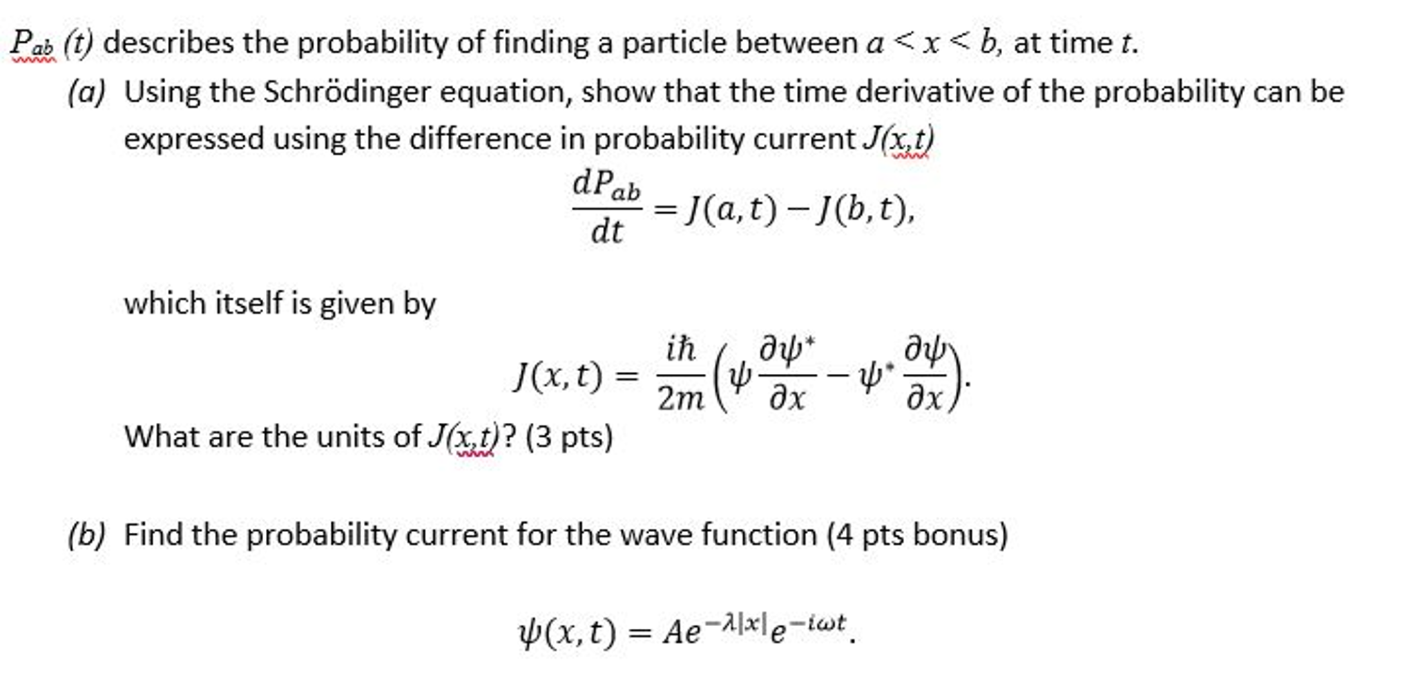 Solved describes the probability of finding a particle | Chegg.com