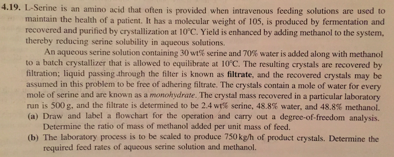 Solved L-Serine is an amino acid that often is provided when | Chegg.com