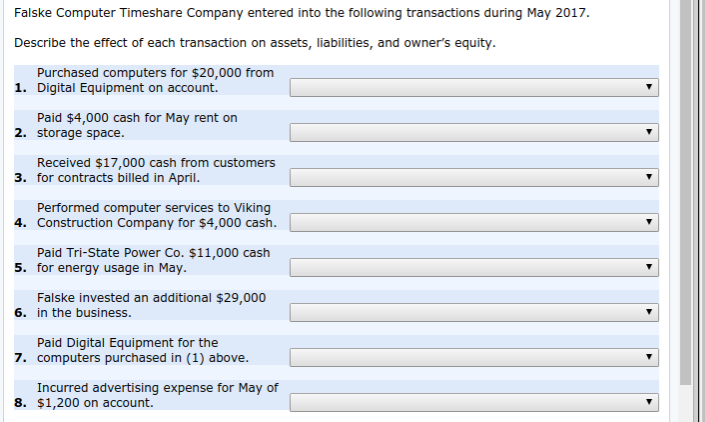 Solved Falske Computer Timeshare Company entered into the | Chegg.com