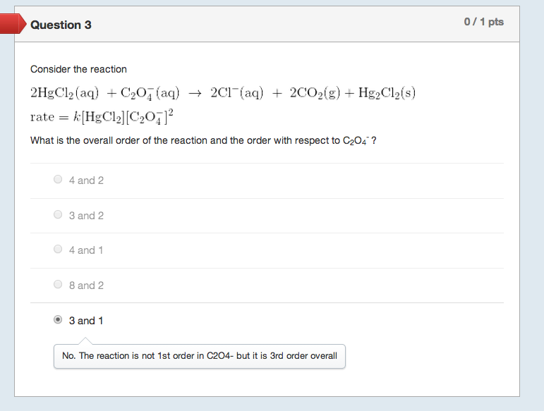 Solved Consider the reaction 2HgCl2 aq +C2O4- aq | Chegg.com
