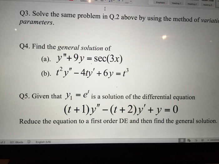 Solved Solve the same problem in Q.2 above by using the | Chegg.com