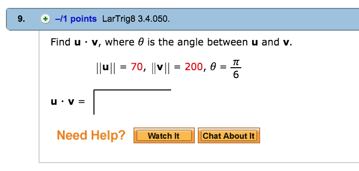 Solved Find u.v, where theta is the angle between u and v. | Chegg.com