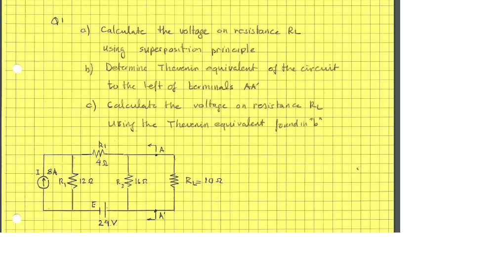 Solved Calculate the voltage on resistance R_L using | Chegg.com