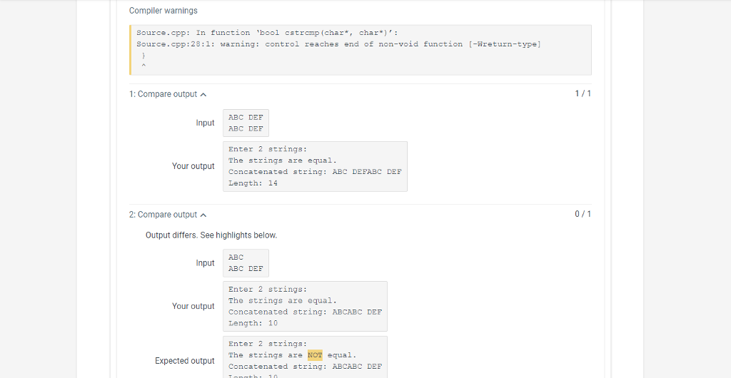 Solved C++ 6.12 Lab Exercise Ch.6b: C-string functions | Chegg.com