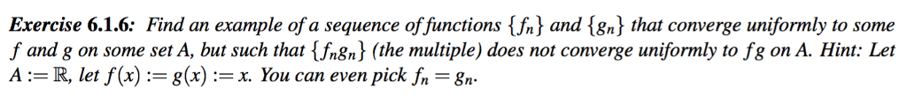 Solved Find an example of a sequence of functions {f_n} and | Chegg.com