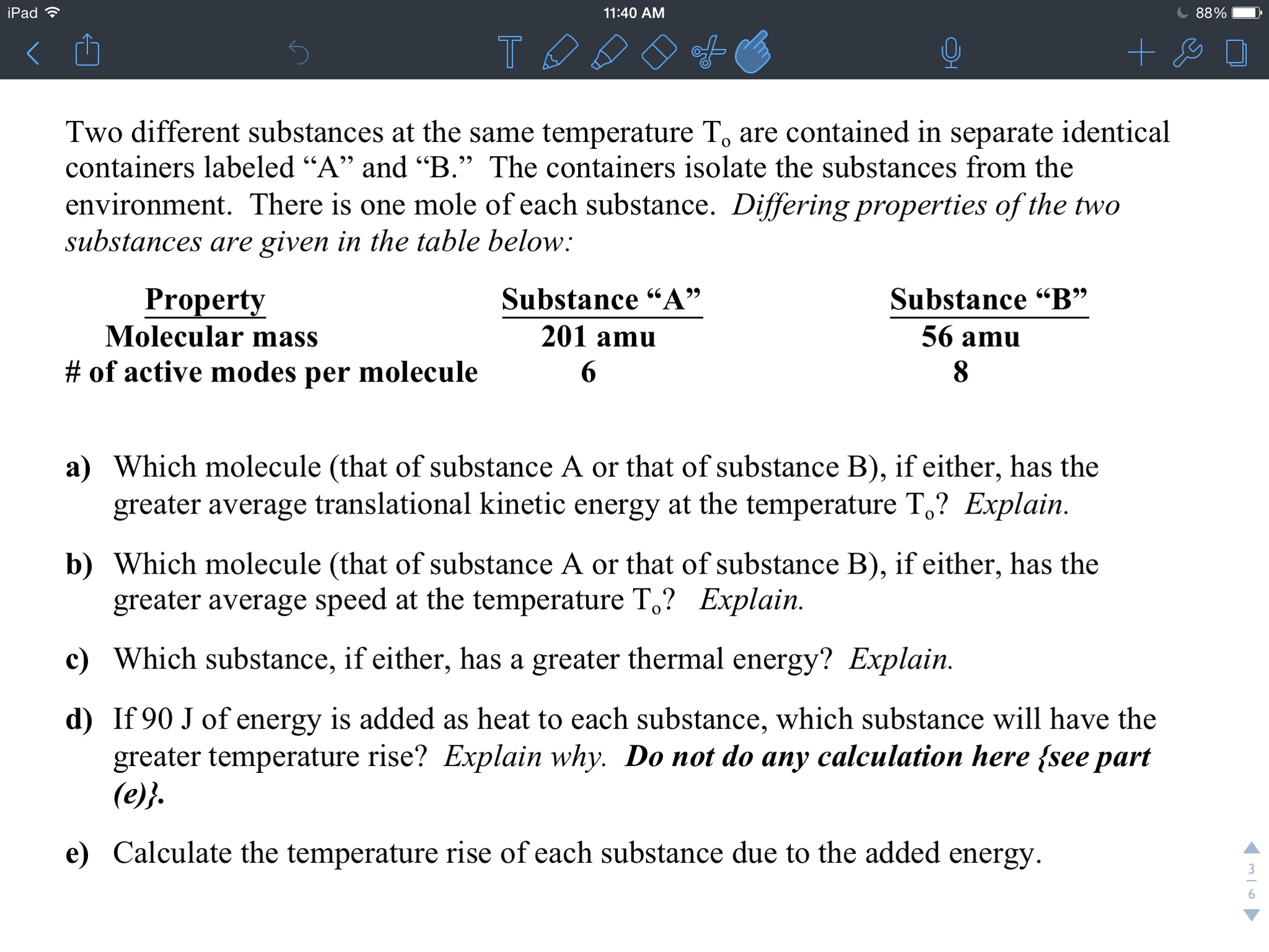 Solved Two different substances at the same temperature T_0 | Chegg.com