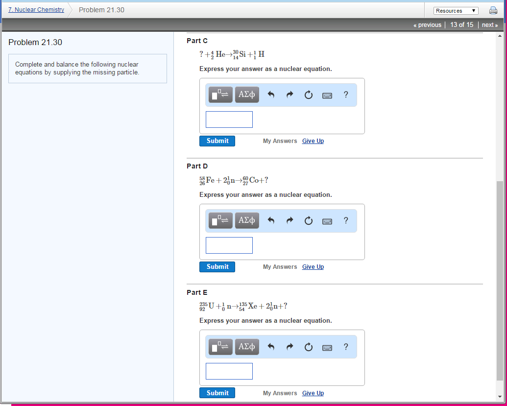 Solved Complete and balance the following nuclear equations | Chegg.com