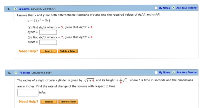 Solved Assume That X And Y Are Both Differentiable Functions