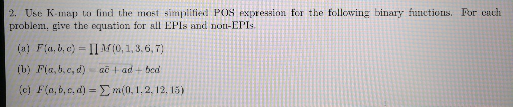 Solved Use K-map to find the most simplified POS expression | Chegg.com