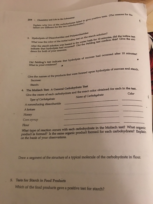 Solved Explain why two of the carbohydrates failed to give | Chegg.com