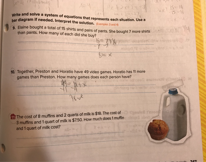 Solved Write and solve a system of equations that represents | Chegg.com