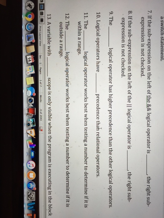 Solved It the sub-expression on the left of the && logical | Chegg.com