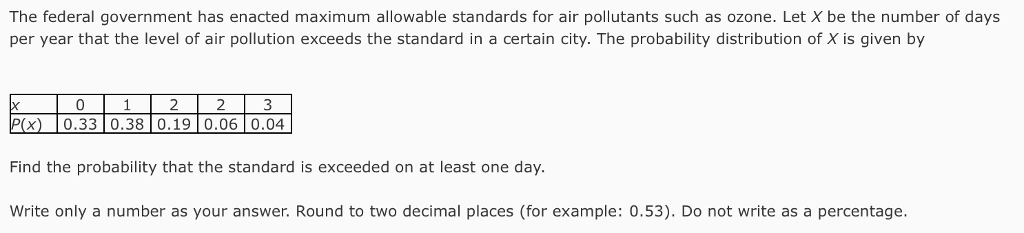 Solved The federal government has enacted maximum allowable | Chegg.com