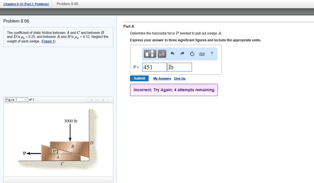 Solved The coefficient of static friction between A and C | Chegg.com