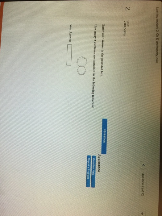 Solved How many pi electrons are contained in the following | Chegg.com