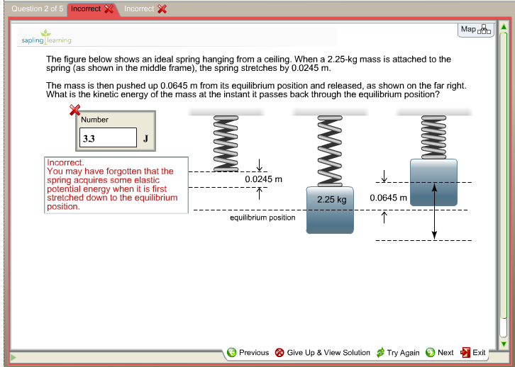 Solved The figure below shows an ideal spring hanging from a | Chegg.com