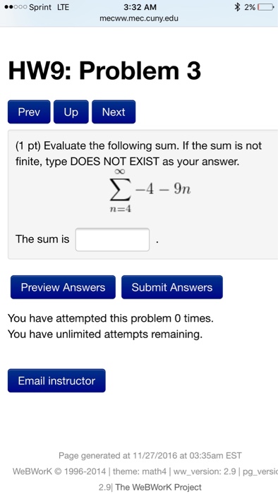 Solved Evaluate the following sum. If the sum is not finite, | Chegg.com