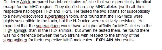 Solved Dr. Jerry AtricK prepared two inbred strains of mice | Chegg.com