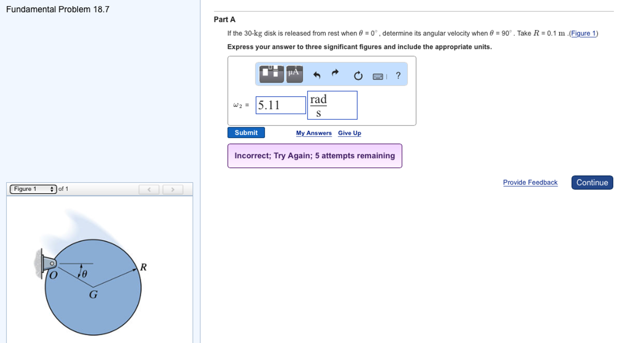 If the 30-kg disk is released from rest when theta = | Chegg.com
