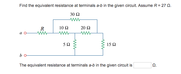 Solved Find the equivalent resistance at terminals a-b in | Chegg.com
