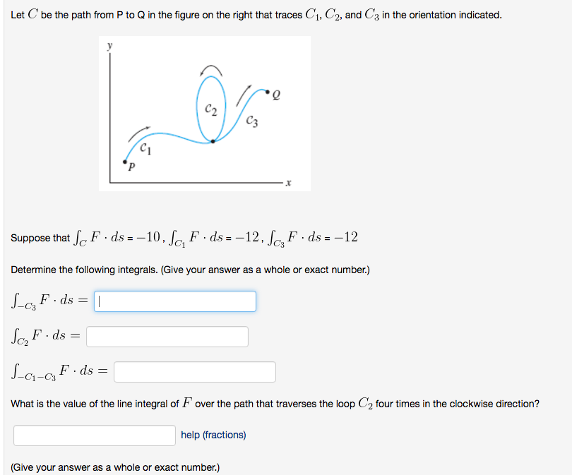 Solved Let C be the path from P to Q in the figure on the | Chegg.com