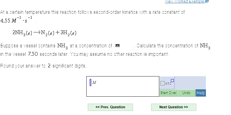 Solved At A Certain Temperature This Reaction Follows
