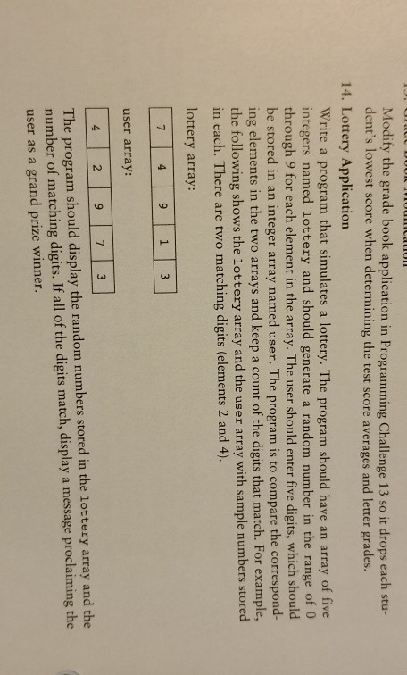 Solved Modify the grade book application in Programming | Chegg.com