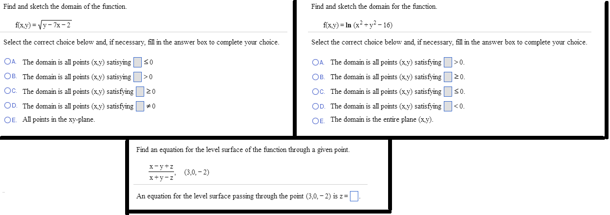 Solved Find And Sketch The Domain Of The Function F X Y