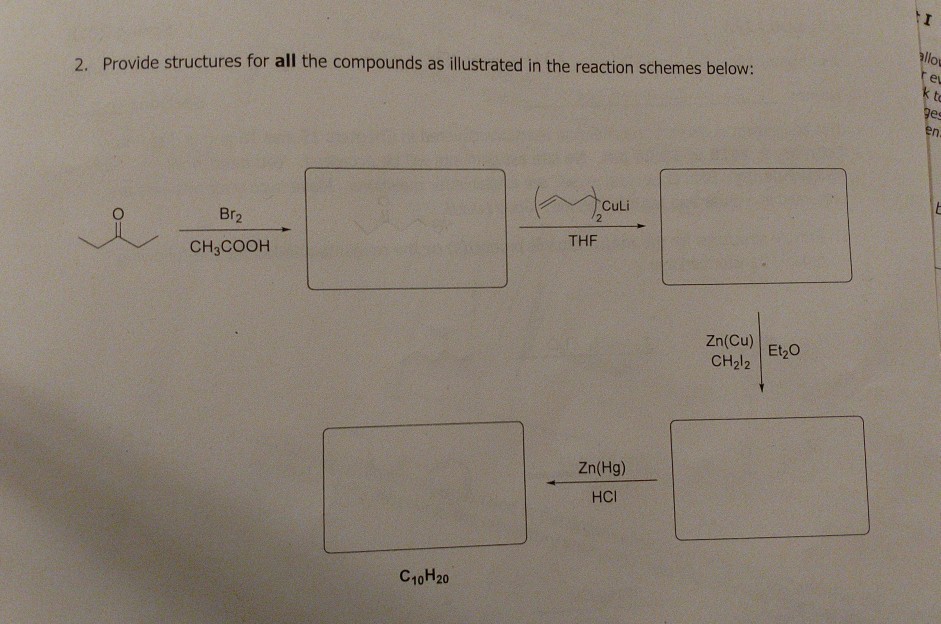 Solved 2. Provide structures for all the compounds as | Chegg.com