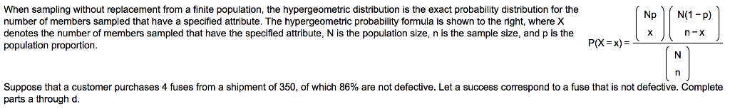 When sampling without replacement from a finite | Chegg.com