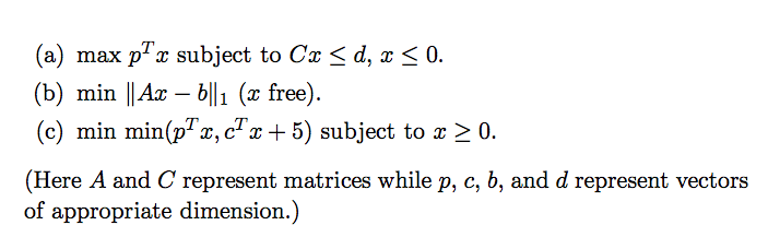 Solved 3. Reformulate the following optimization problems as | Chegg.com