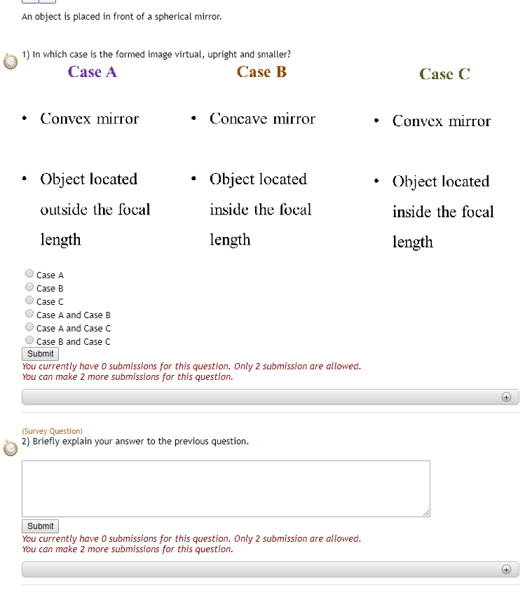 Solved An object is placed in front of a spherical mirror 1) | Chegg.com