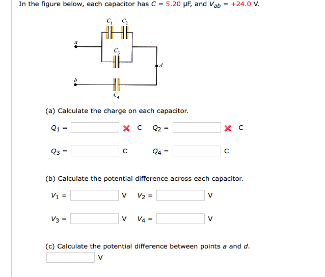 Solved In the figure below, each capacitor has C = 5.20 mu | Chegg.com
