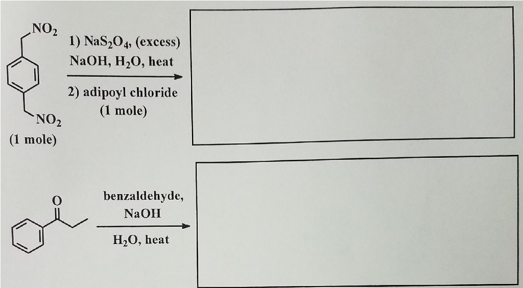 Solved NO Nas204, (excess) NaOH, H20, heat 2) adipoyl | Chegg.com