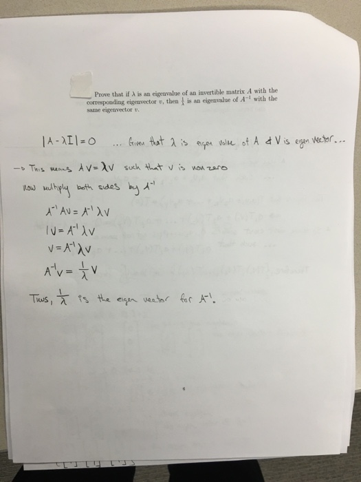 Solved Prove that if lambda is an eigenvalue of an | Chegg.com