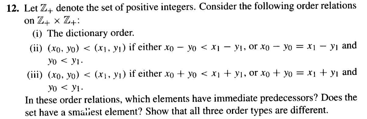 Solved Let Z Denote The Set Of Positive Integers Consider