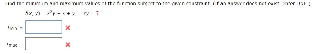 Find The Minimum And Maximum Values Of The Function