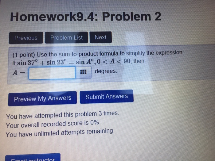 Solved Use the sum to-product formula to simplify the | Chegg.com