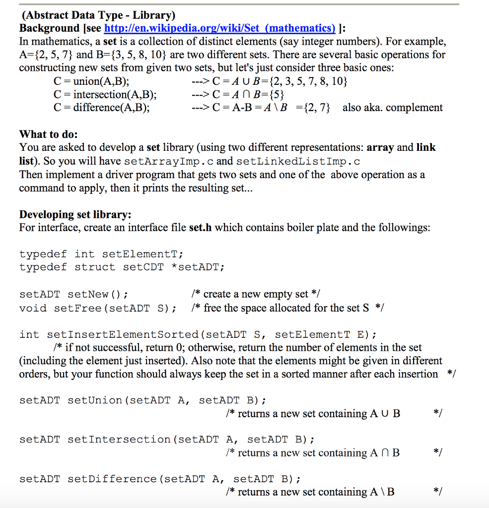 Solved (Abstract Data Type - Library) Background see | Chegg.com