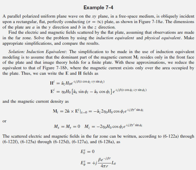 Solved Example 7-4 A parallel polarized uniform plane wave | Chegg.com