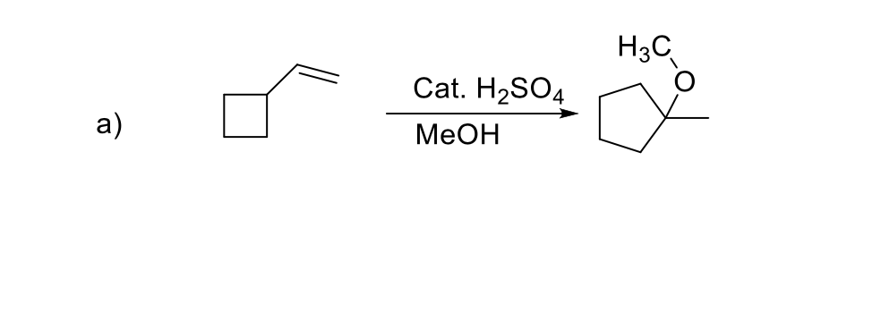 Solved Cat. H2SO4 MeOH a) | Chegg.com