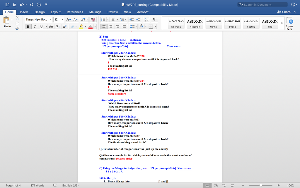 Solved HW2P2 sorting [Compatibility Mode] Q Search in | Chegg.com