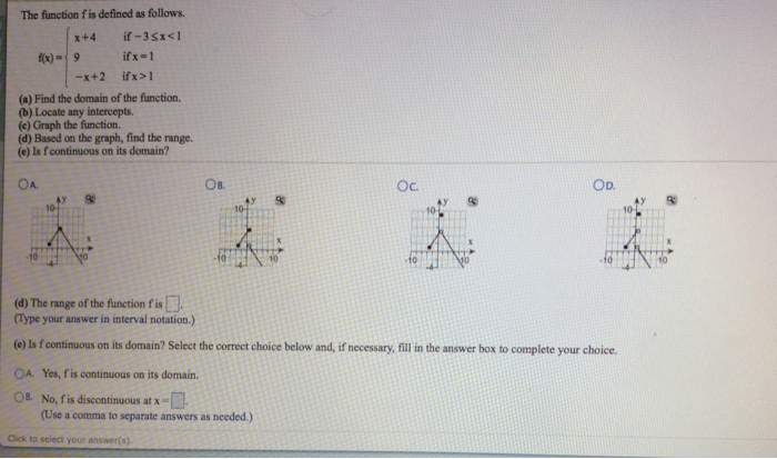 Solved The function f is defined as follows x+4 if -35x